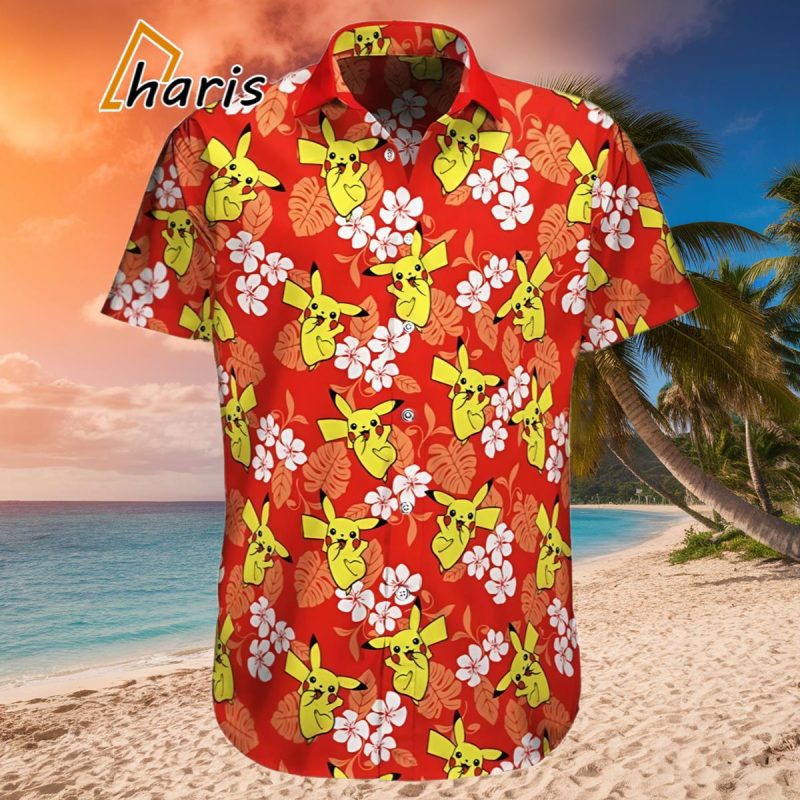 Summer Beach Pikachu Pokemon Hawaiian Shirt - Hot Sale 2025